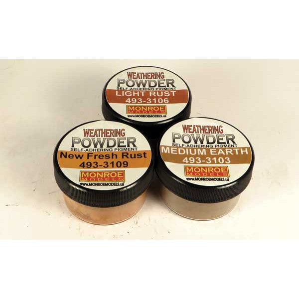 Monroe Models 2911 - Rust & Dust Weathering Powder Set -- 1 Each: Ligh ...