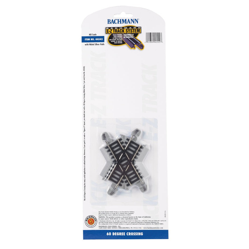 Bachmann 44542 - HO Scale - Crossing w/Nickel Silver Rail & Gray Roadb ...