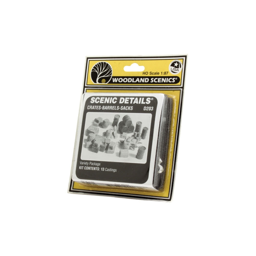 Woodland Scenics D203 - Crates-Barrels-Sacks Kit Non Working - HO Scal ...