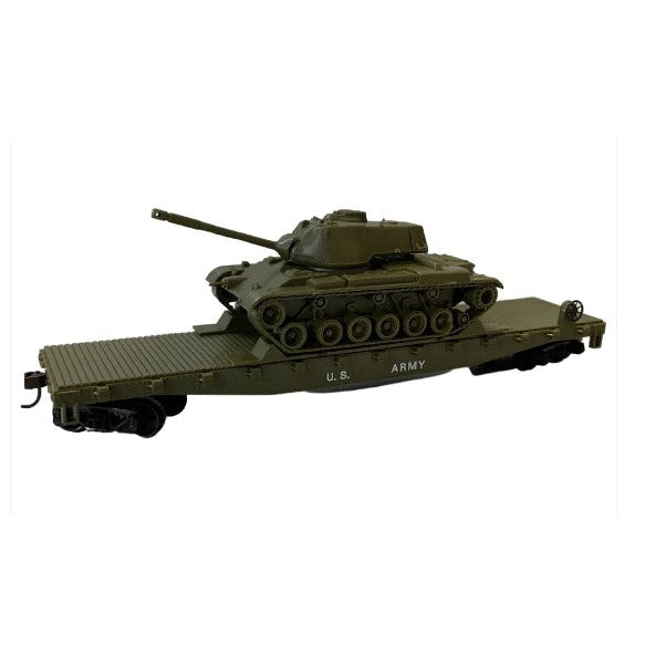 RIH032164 - HO US Army Flat Car with Tank – Michael's Trains