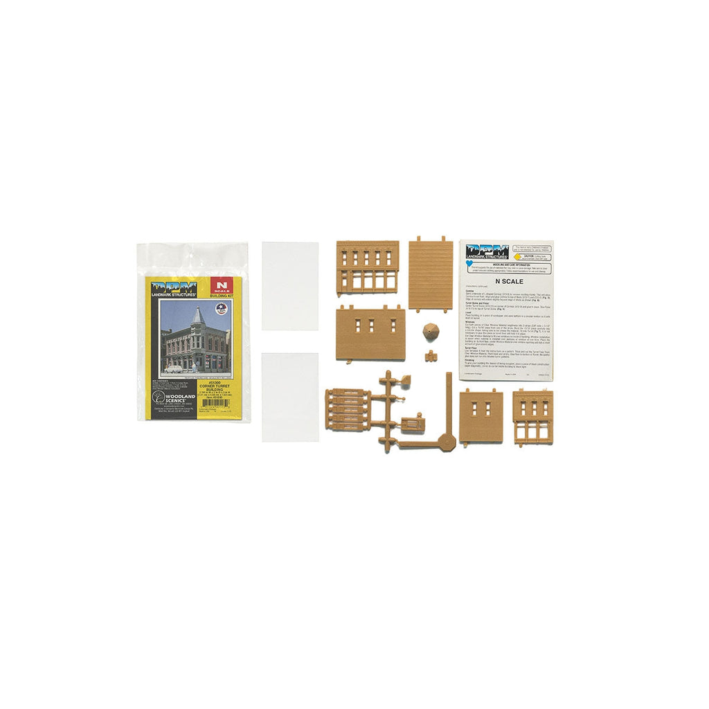 DPM 51300 - Corner Turret Building - N Scale Kit – Michael's Trains